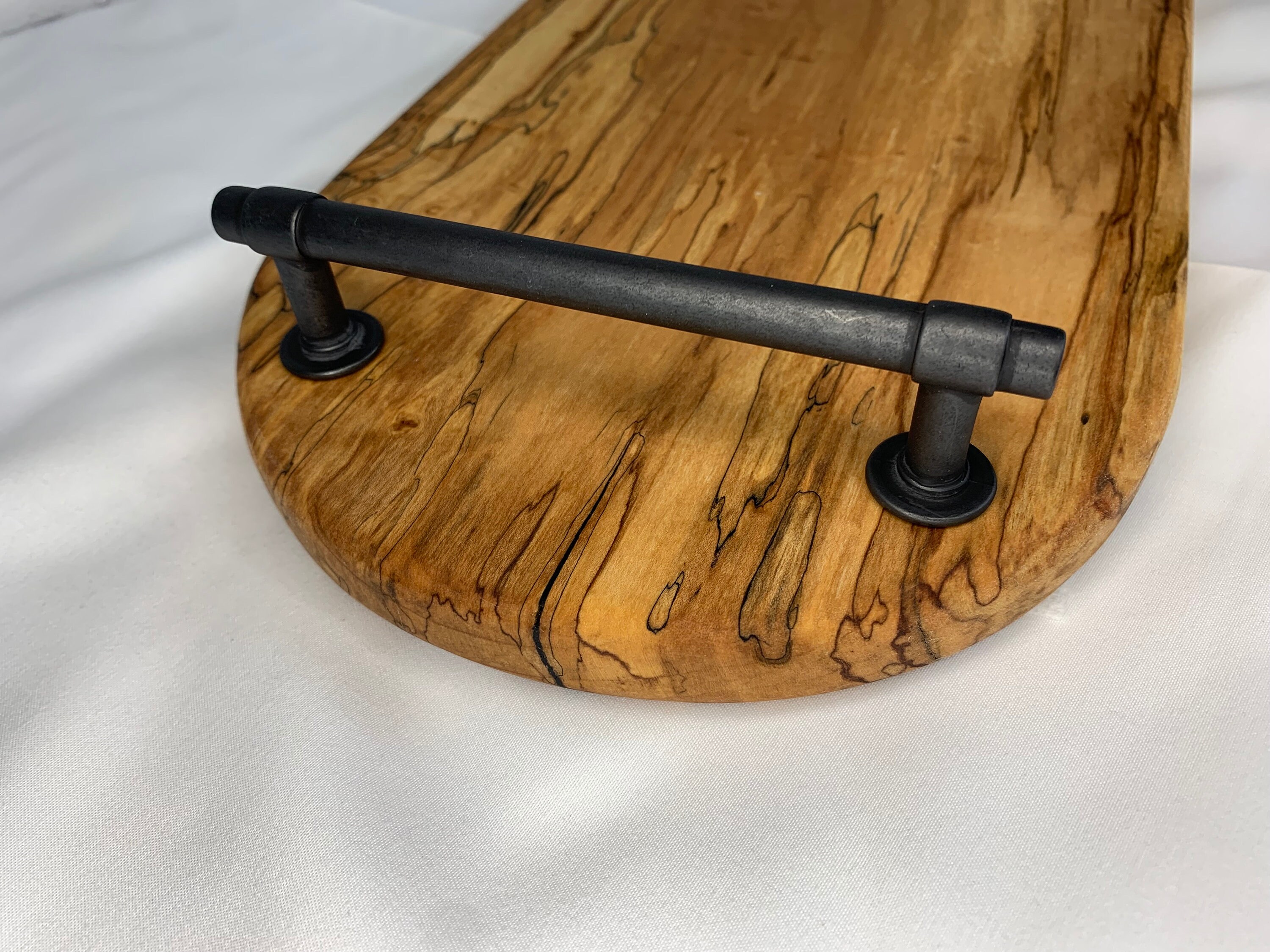 Unique Serving Tray | Spalted Maple | Handles - Etsy