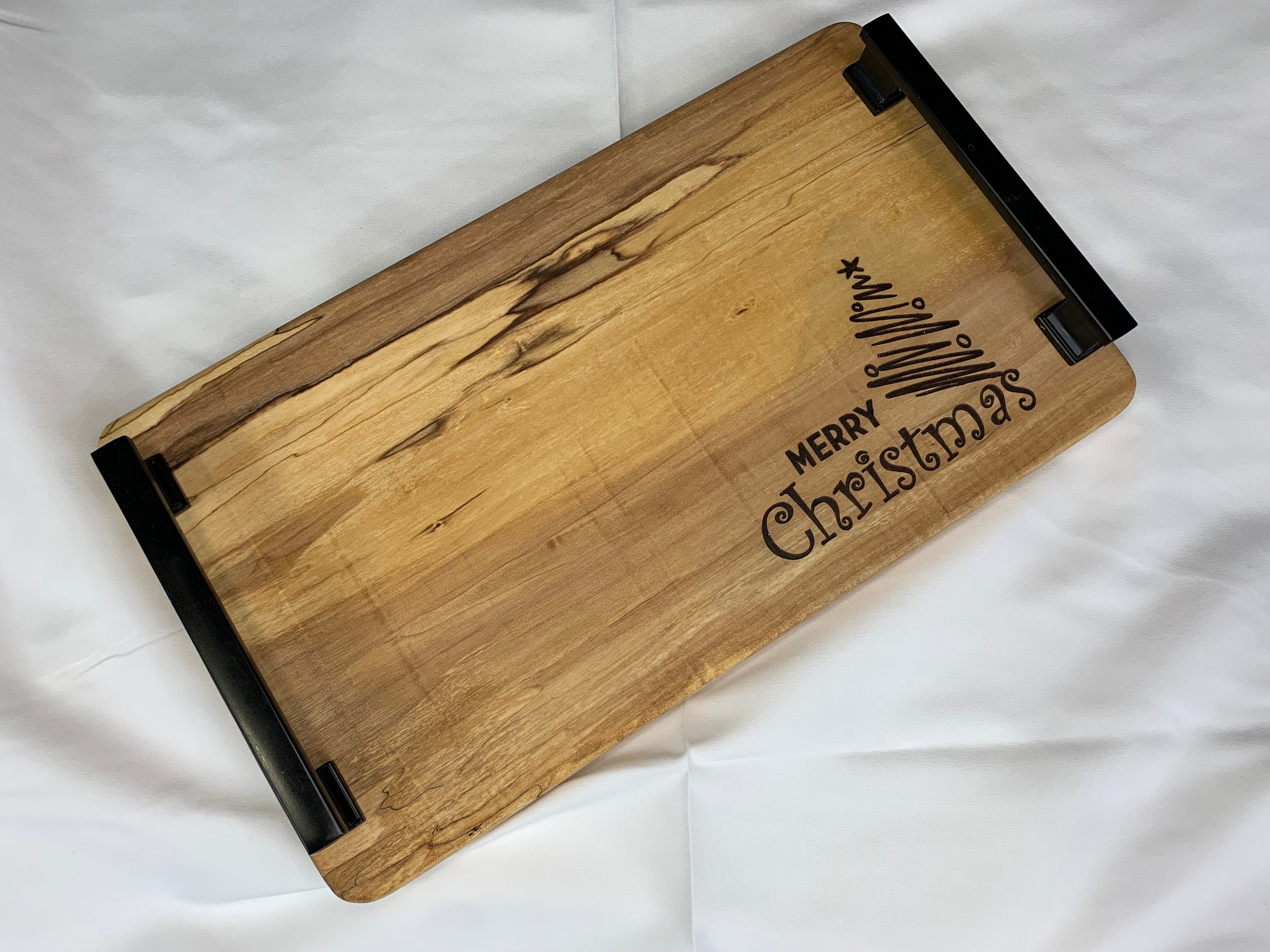 Unique Serving Tray | Spalted Maple | Handles - Etsy