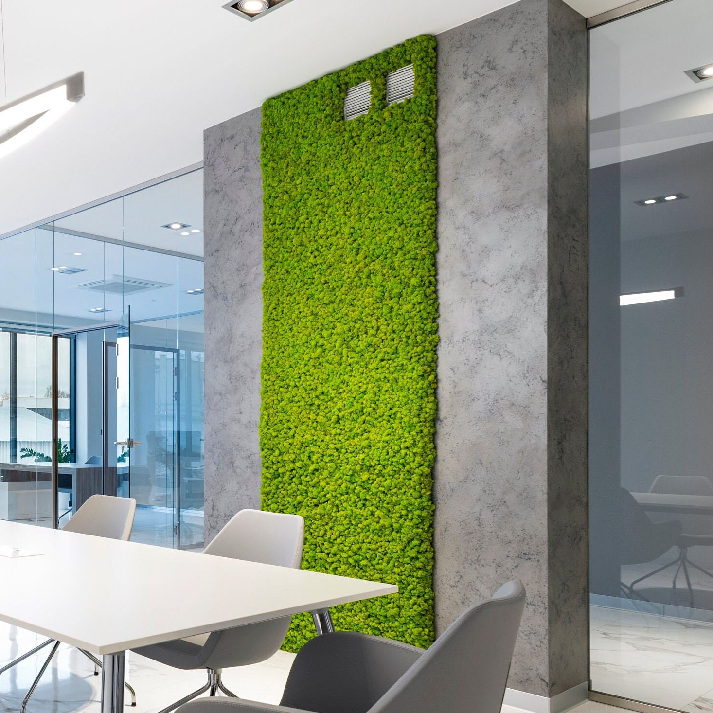 Moss Panels BASIC Preserved Iceland Moss / Reindeer Moss Wall Greening ...