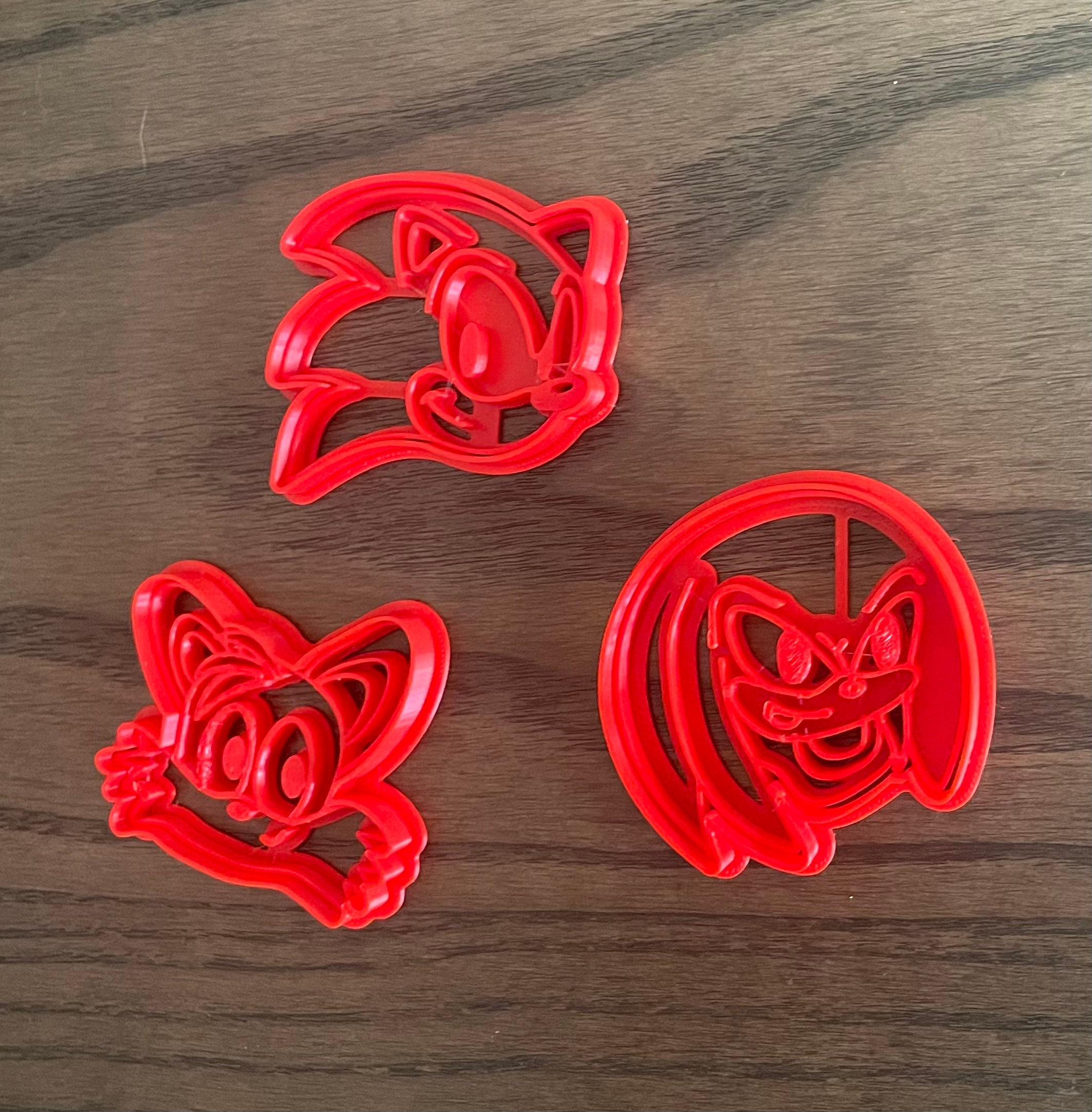 Sonic the Hedgehog Cookie Cutters Sonic, Tails, & Knuckles - Etsy