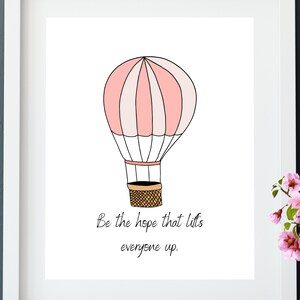 Hot Air Balloon Word Art Digital Art Print Hot Air Balloon - Etsy