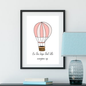 Hot Air Balloon Word Art Digital Art Print Hot Air Balloon - Etsy