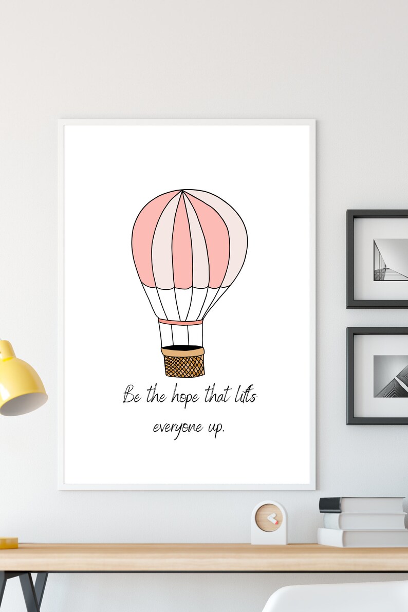 Hot Air Balloon Word Art Digital Art Print Hot Air Balloon - Etsy