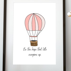 Hot Air Balloon Word Art Digital Art Print Hot Air Balloon - Etsy