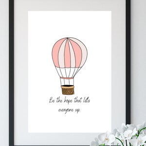Hot Air Balloon Word Art Digital Art Print Hot Air Balloon - Etsy