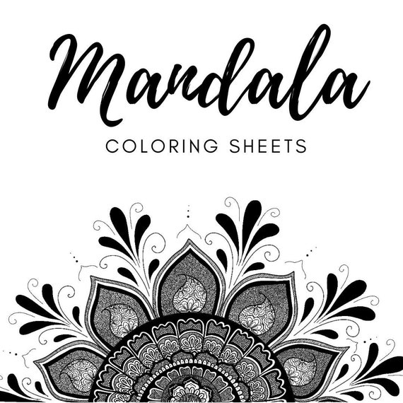 Coloring Pages Mandala Coloring Pages 10 Designs | Etsy