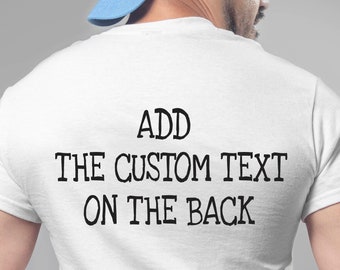 Text on Back Shirt - Etsy