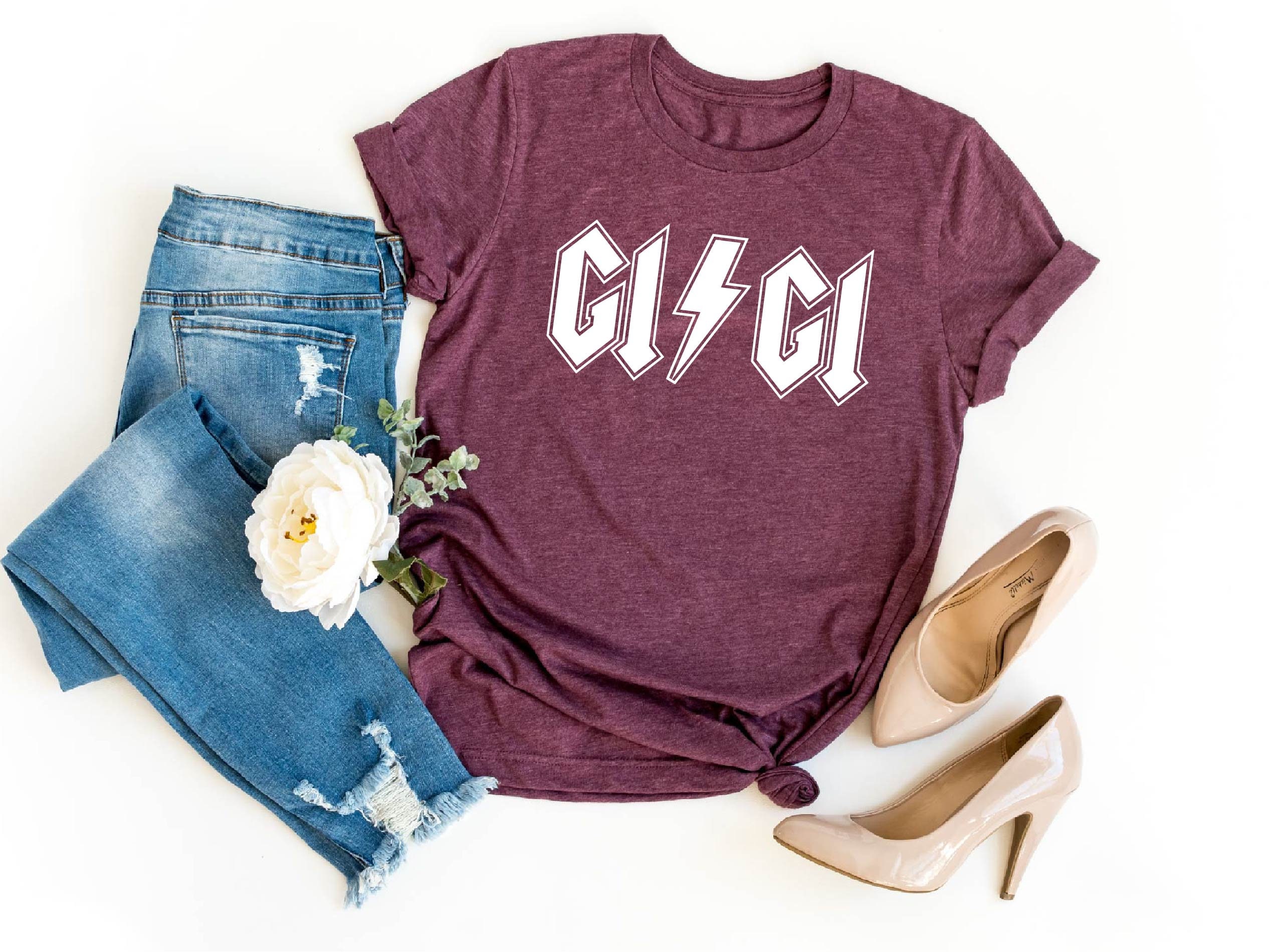 ACDC Gigi Shirt Rocker Gigi T Shirt Grandma Gift | Etsy