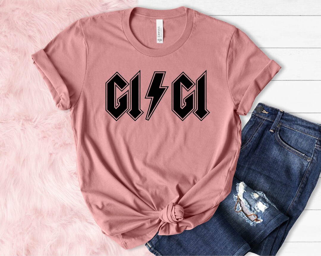 ACDC Gigi Shirt Rocker Gigi T Shirt Grandma Gift - Etsy