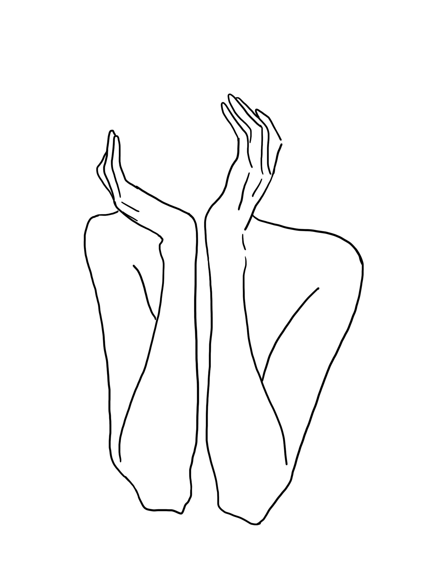 Minimalist figure drawing Set of 4 figure drawing art Woman | Etsy