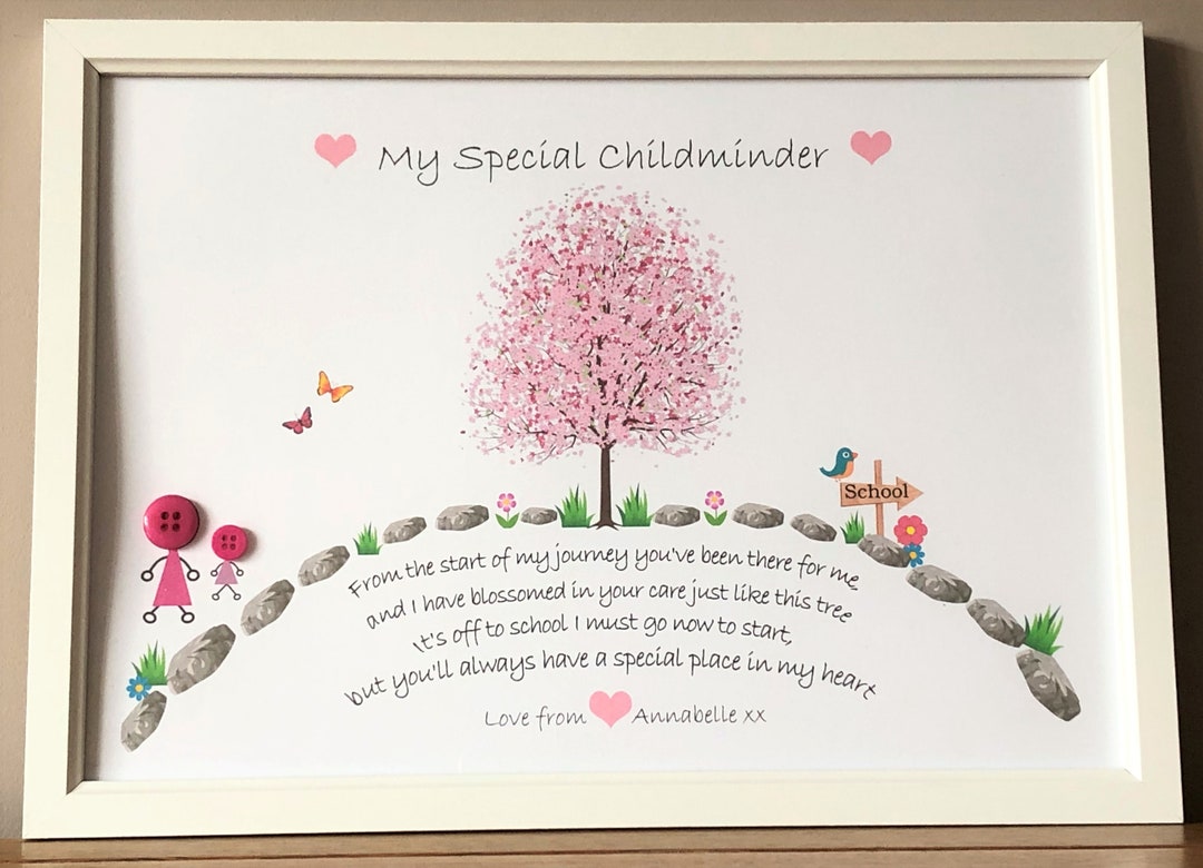 Childminder Personalised Thank You Gift Frame - Etsy UK