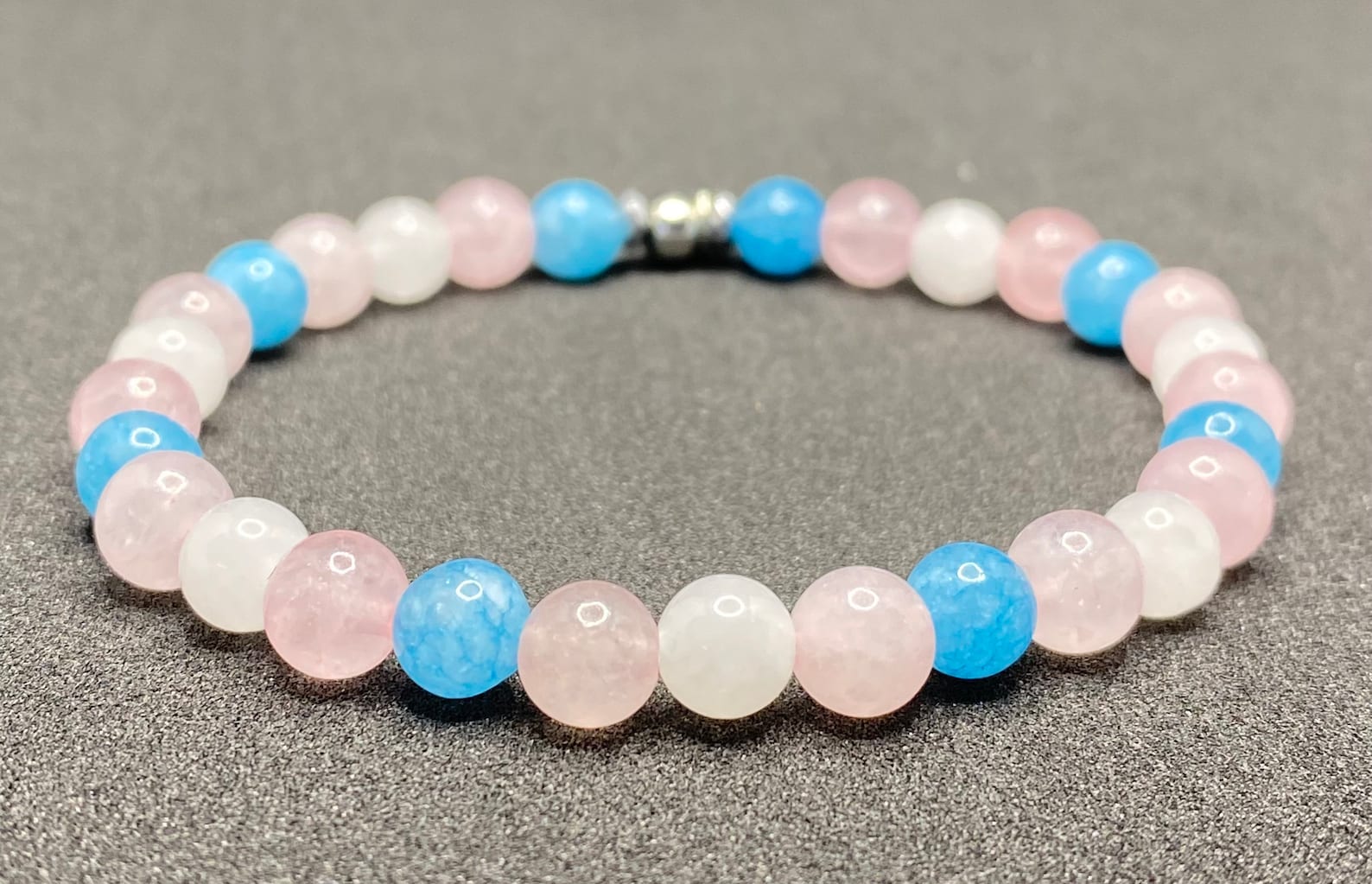 Transgender Pride Flag Beaded Gemstone Bracelet - Etsy