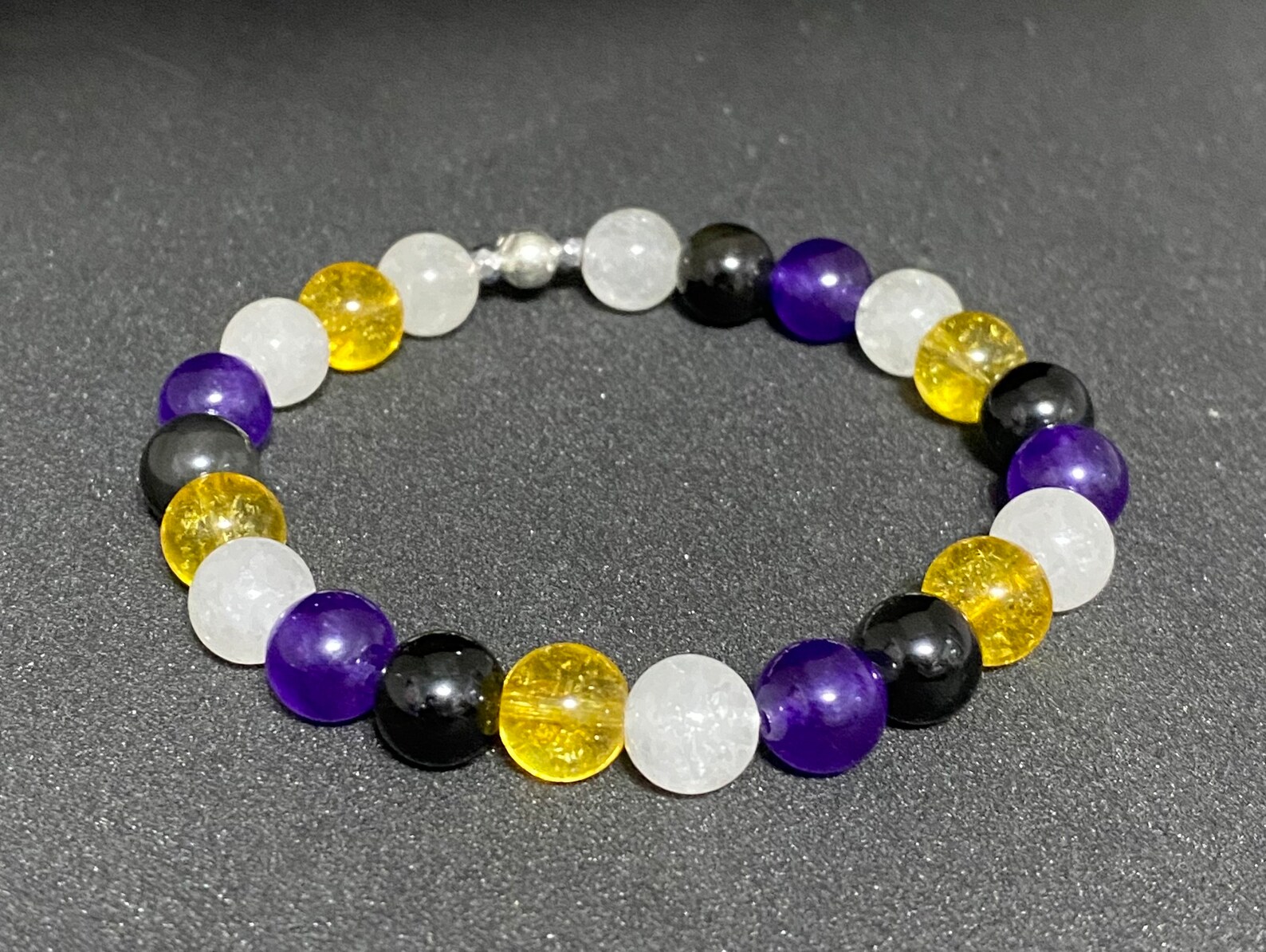 Nonbinary Pride Flag Beaded Gemstone Bracelet - Etsy