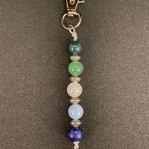 MLM Flag Beaded Gemstone Keychain - Etsy
