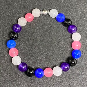 Genderfluid Pride Flag Beaded Gemstone Bracelet - Etsy