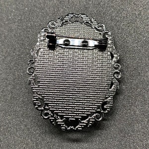 Purple and Black Raven on Skull Cameo Brooch - Etsy