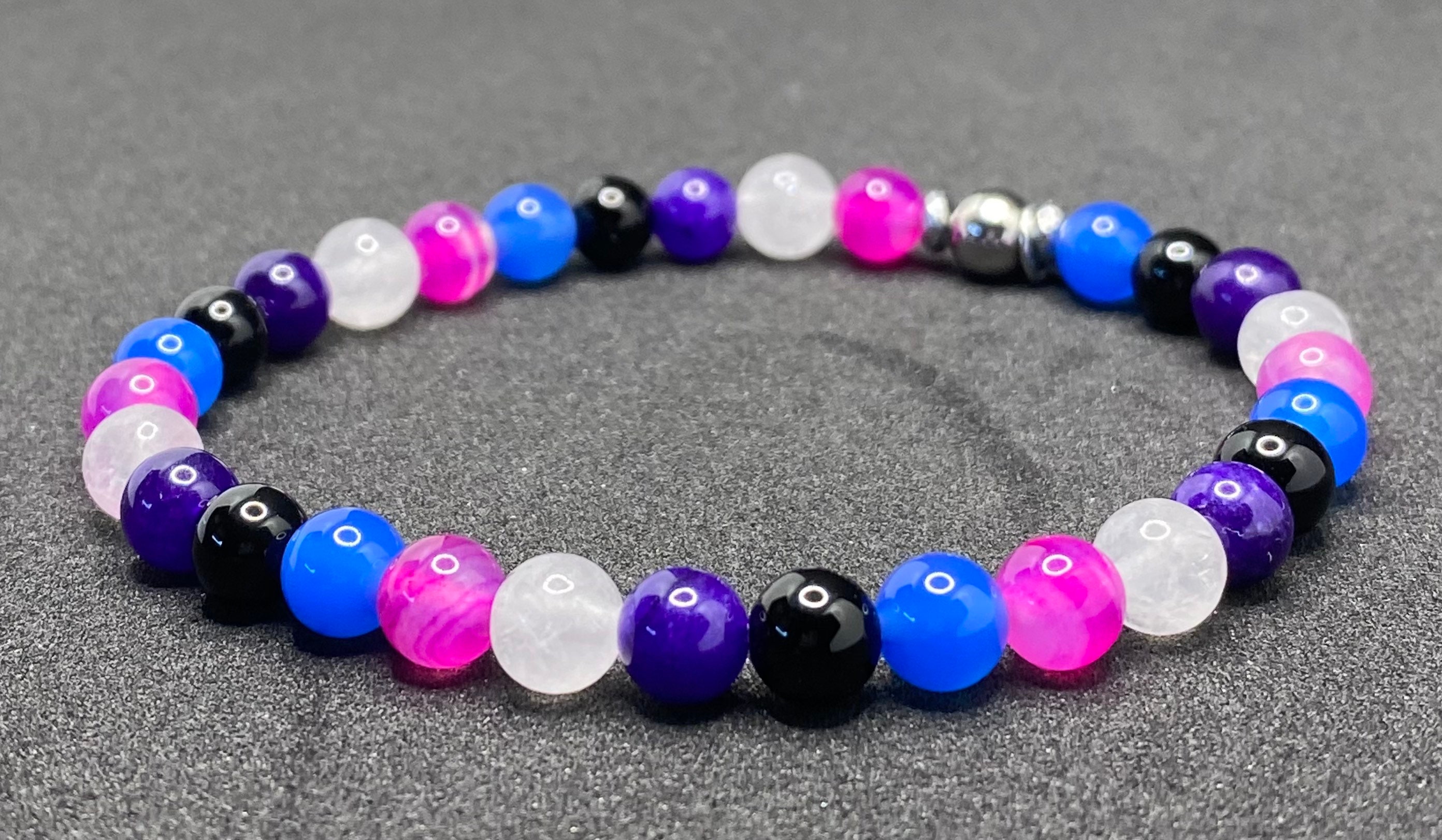 Genderfluid Pride Flag Beaded Gemstone Bracelet - Etsy