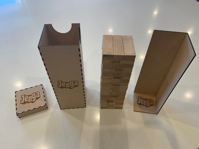 DIGITAL DOWNLOAD Jenga Box Storage Box and Setup Assist Sleeve and Lid ...