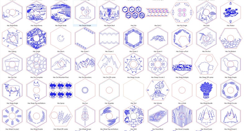 CATAN MEGA PACK!!! Over 150 Files! Boxes, Boards, Hexes, Borders, Cards ...