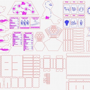 CATAN MEGA PACK!!! Over 150 Files! Boxes, Boards, Hexes, Borders, Cards ...