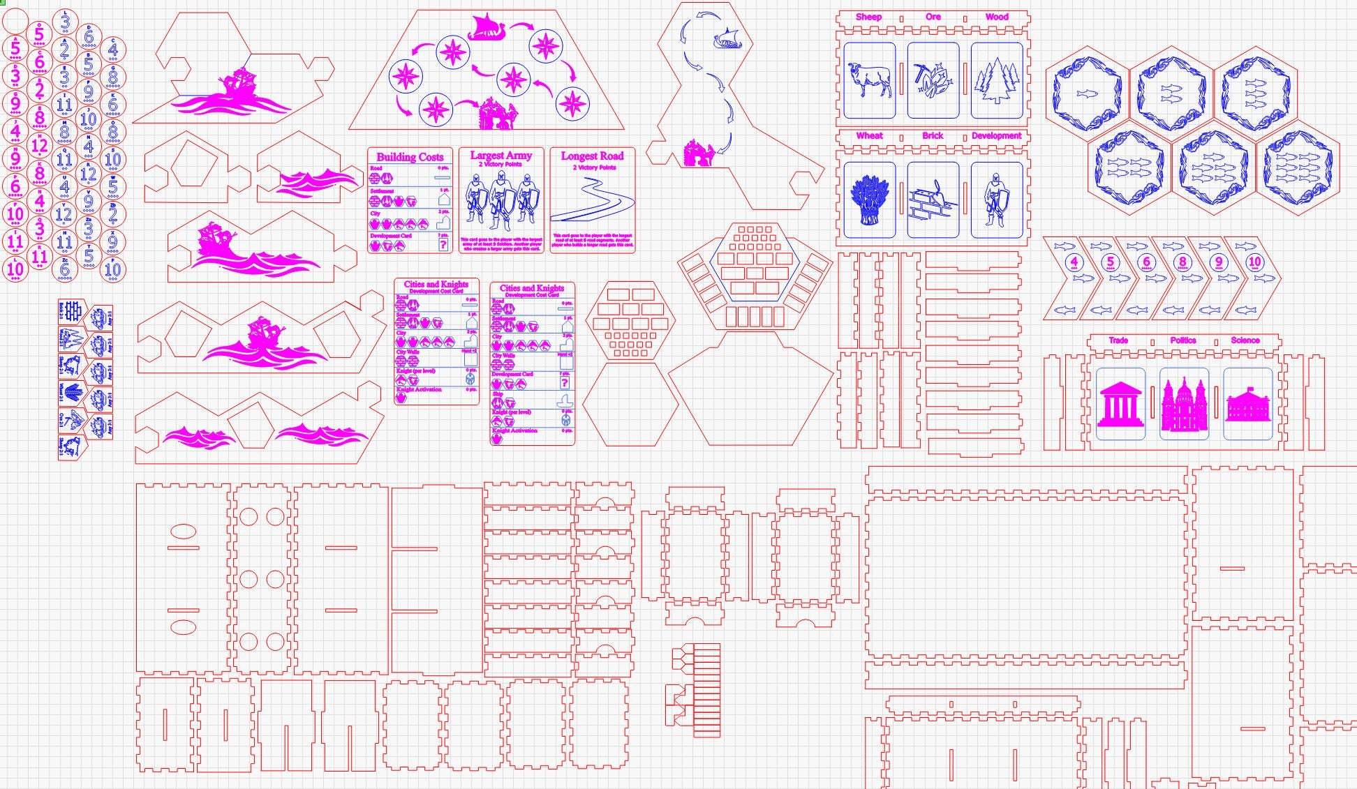 Catan Laser Cut Files, Mega Pack Boards, Hexes, Organizers (digital ...