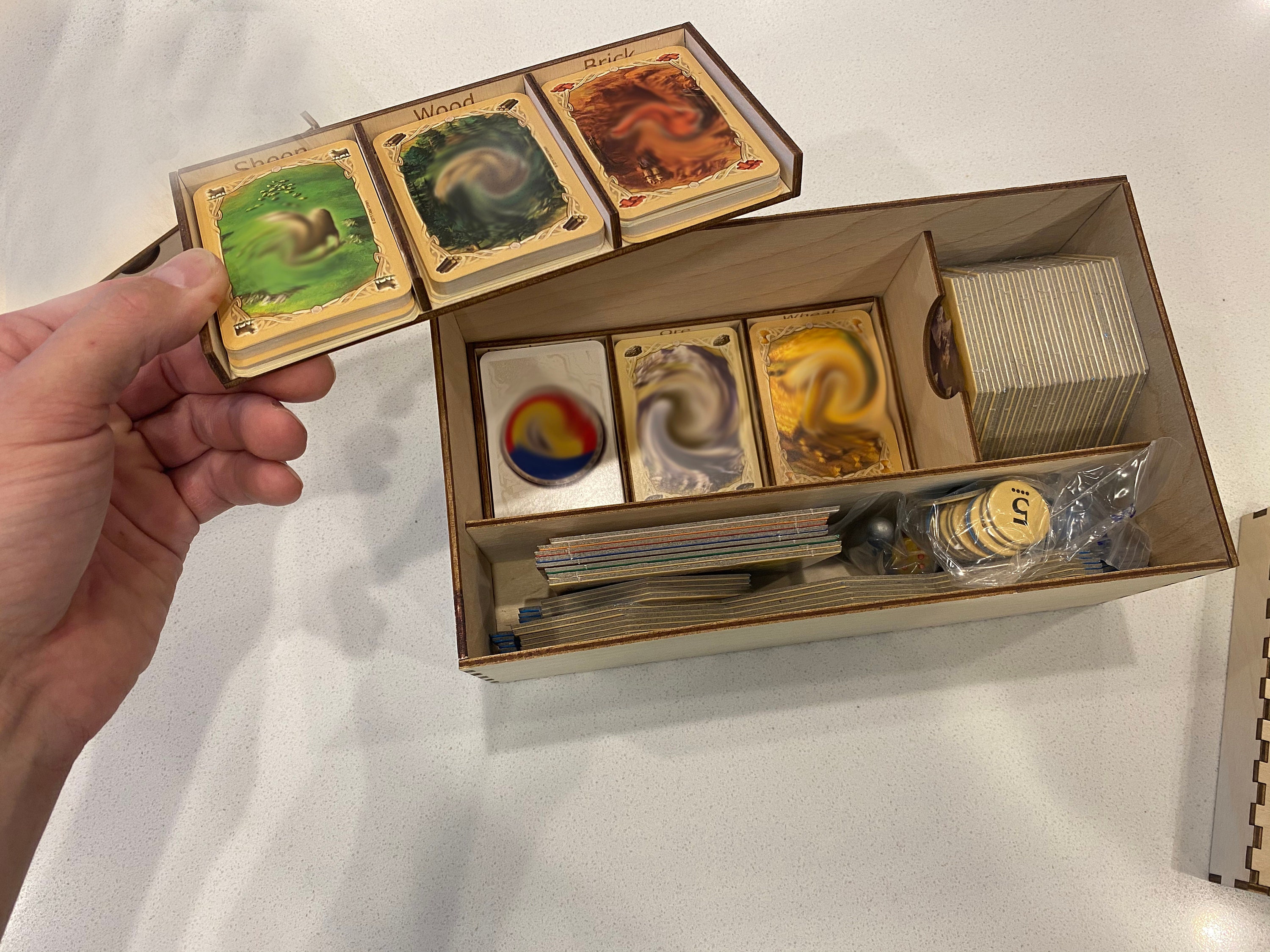 DIGITAL DOWNLOAD Wood Storage Box for Popular Hex Shaped Board Games ...