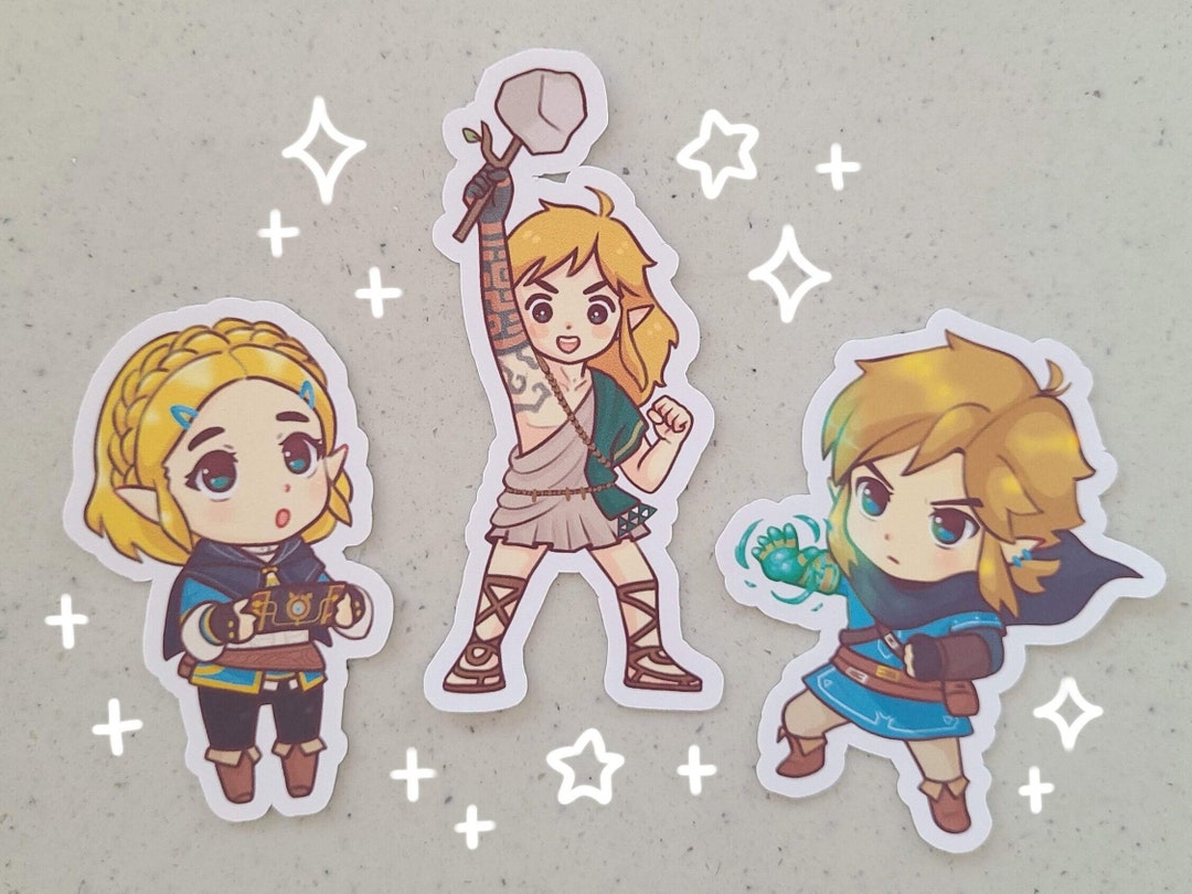 TOTK / BOTW Chibi Link & Zelda Stickers - Etsy