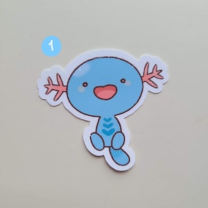 PKMN Paldean Wooper Quagsire Clodsire Stickers - Etsy