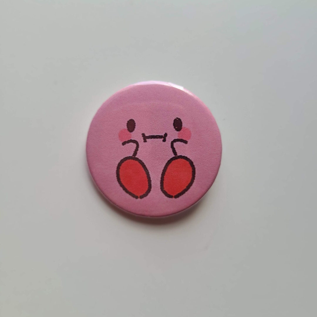 Round Kirby Button Pin - Etsy