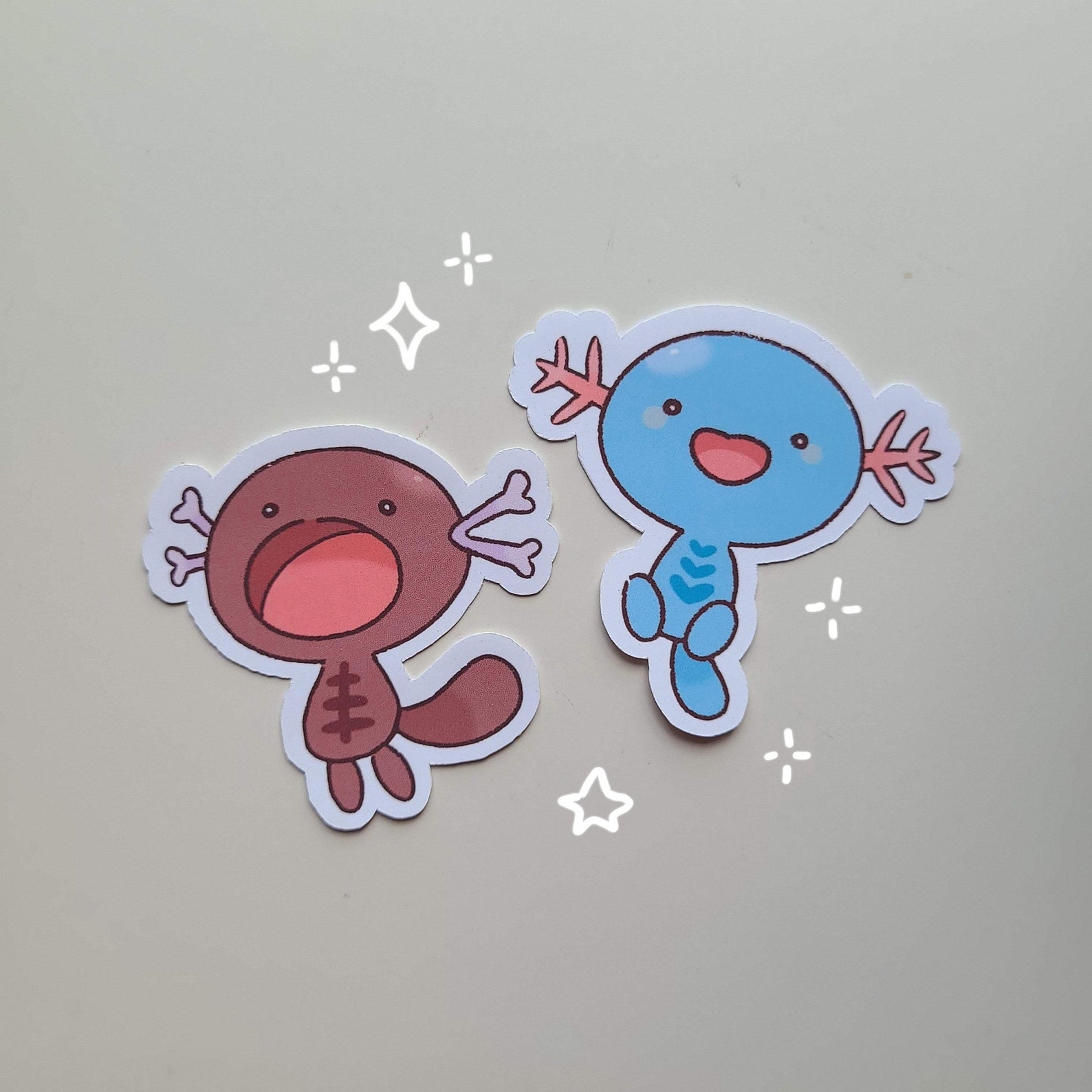 PKMN Paldean Wooper Quagsire Clodsire Stickers - Etsy