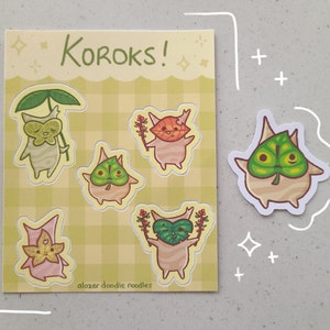 Zelda TOTK / BOTW Korok Stickers & Sticker Sheet - Etsy