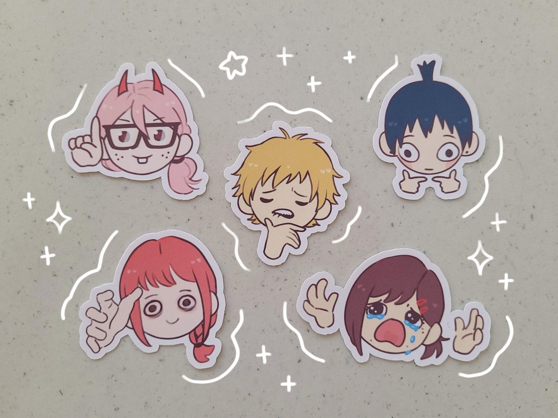 CSM Cursed Emojis Stickers & Sticker Sheet - Etsy