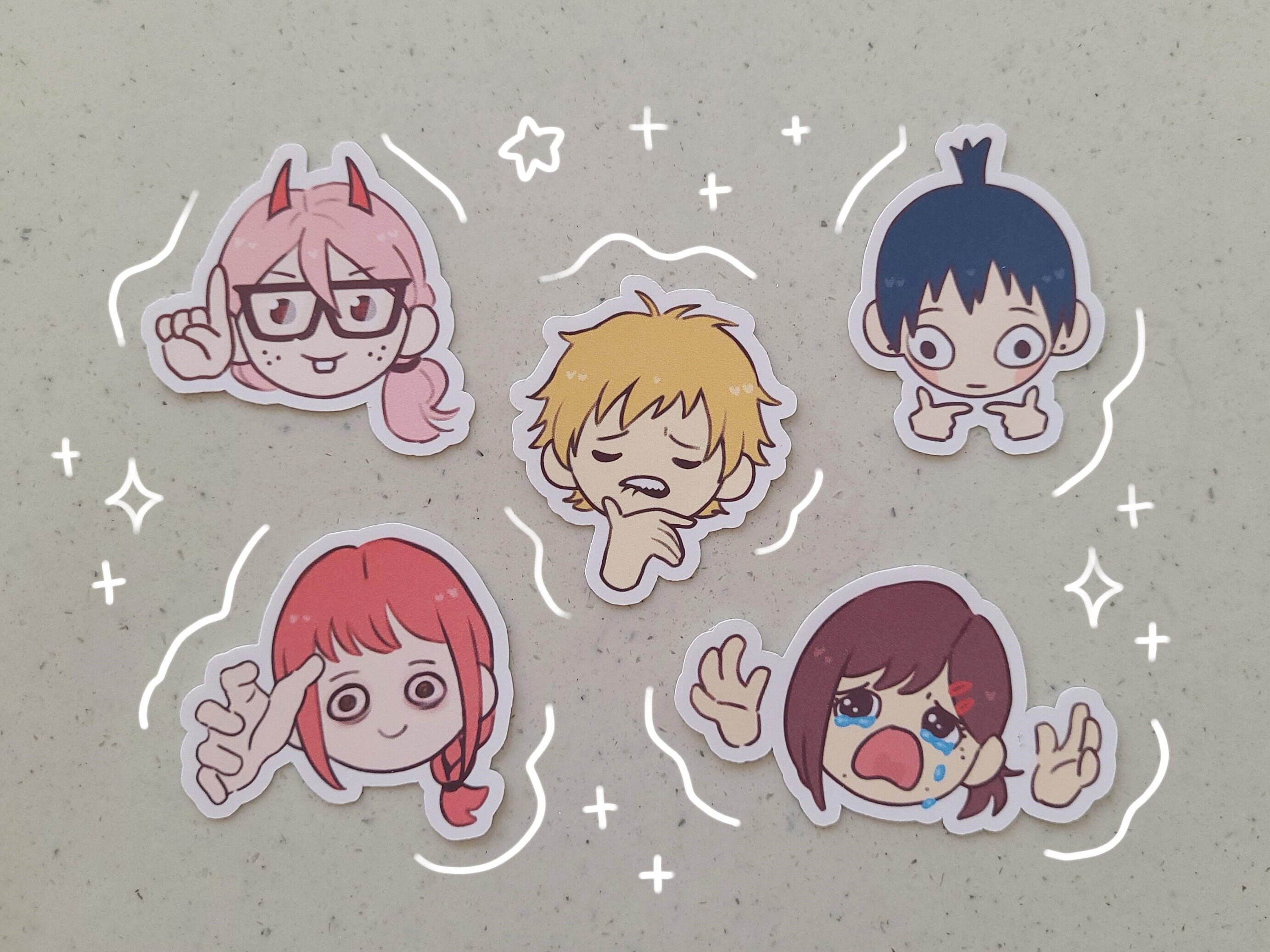 CSM Cursed Emojis Stickers & Sticker Sheet - Etsy