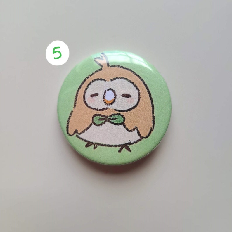 PKMN Button Pins Piplup, Sylveon, Smoliv, Jirachi, Grookey, Rowlet ...