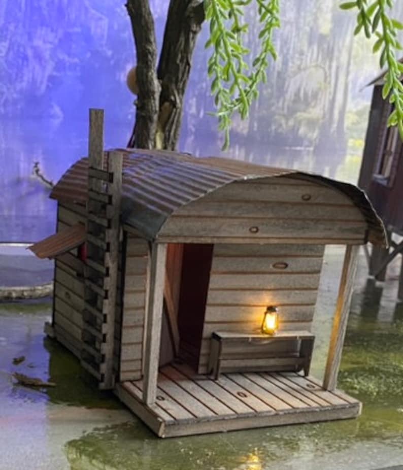 Ned's Place O Scale Swamp Houseboat Craftsman Kit - Etsy