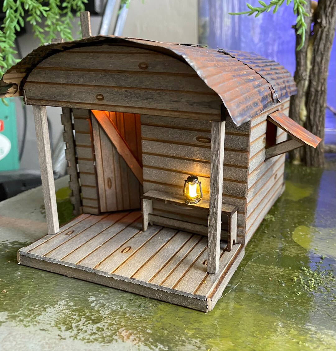Ned's Place O Scale Swamp Houseboat Craftsman Kit - Etsy