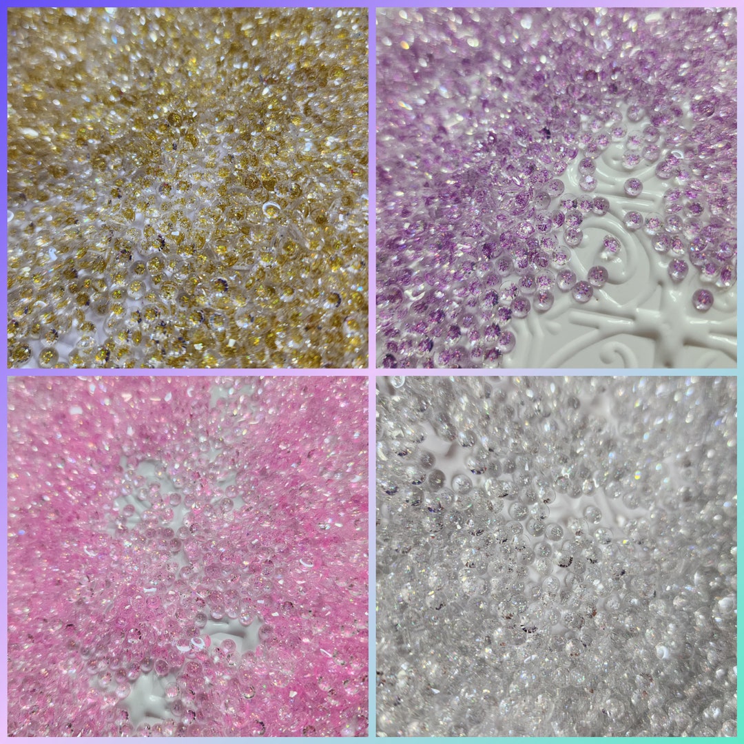 100 Grams Glitter Resin Rhinestones, 4mm Unique Rhinestones, High ...