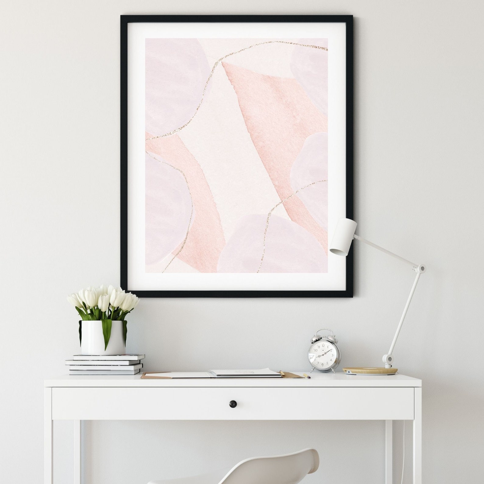 Pink Abstract Wall Art Entryway Wall Decor Affordable Wall - Etsy