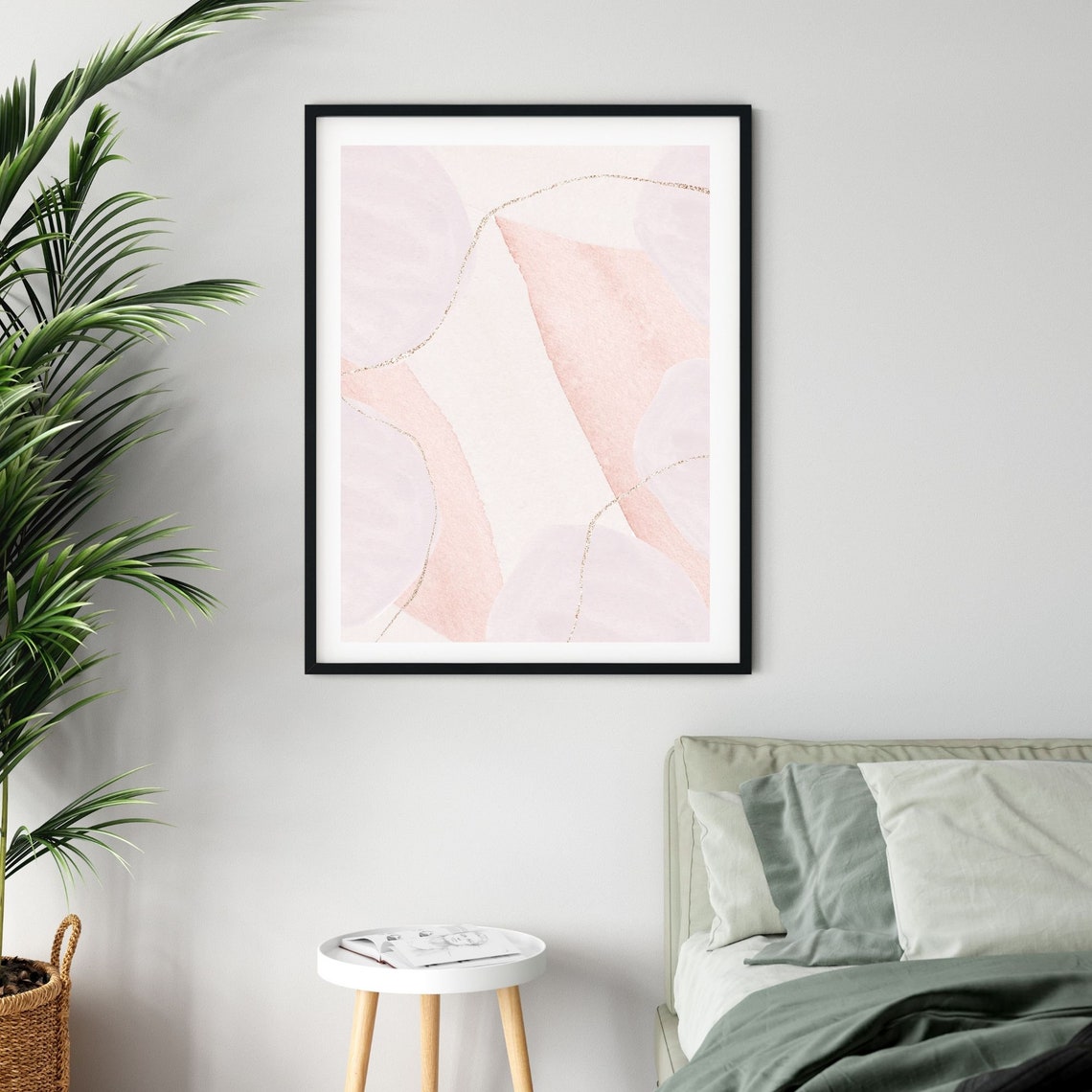 Pink Abstract Wall Art Entryway Wall Decor Affordable Wall | Etsy