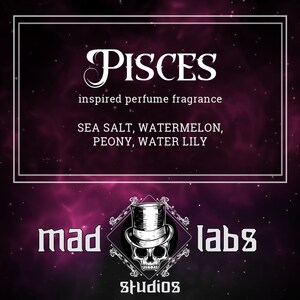 PISCES Perfume Sea Salt, Watermelon, Peony, Water Lily Roll on or Spray ...