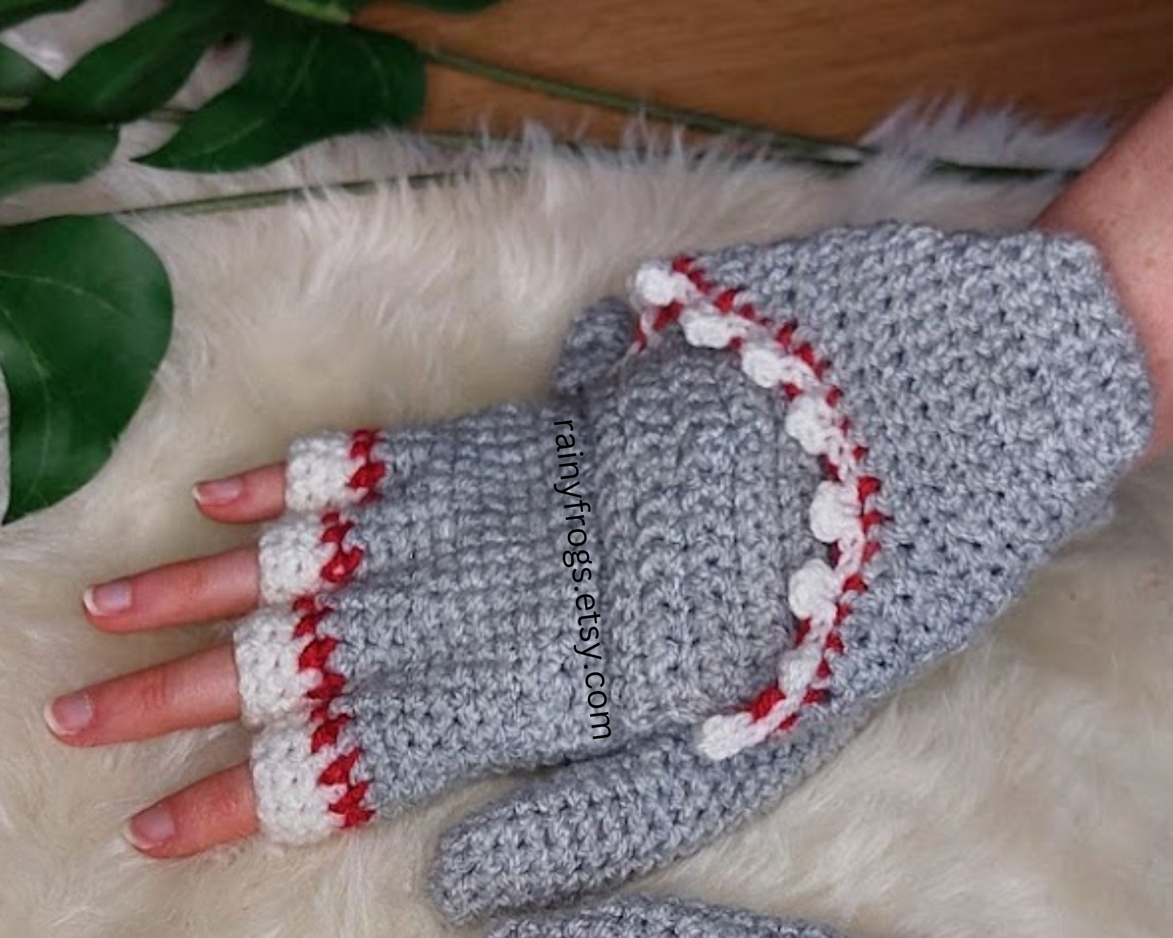 Crochet Shark Gloves PDF Pattern: Fingerless Design (instant Download ...