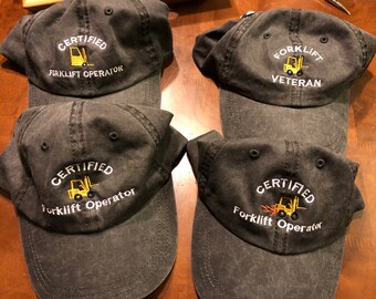 Forklift Driver Hat, Certified Forklift Operator, Forklift Gift ...