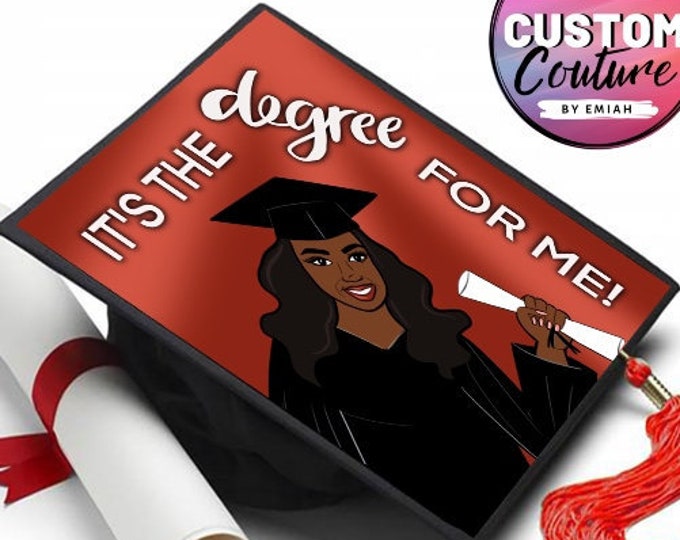 Degree for Me Graduation Cap Topper Pre Made - Etsy