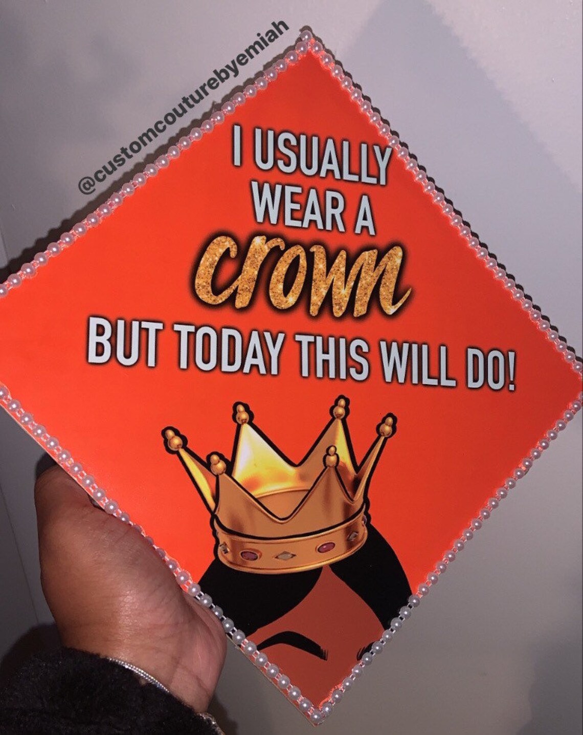 Crown Queen Graduation Cap Topper Pre Made - Etsy