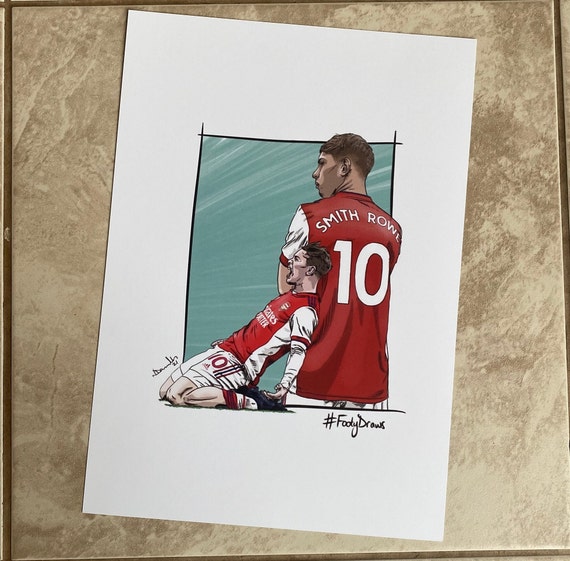 Emile Smith Rowe A4 action portrait Prints Digital Prints Art ...