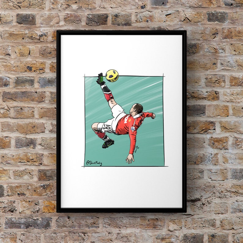 Wayne Rooney Overhead Kick Print - Etsy
