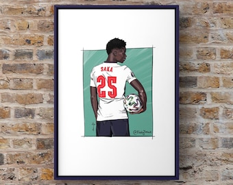 Bukayo Saka Print - Etsy UK