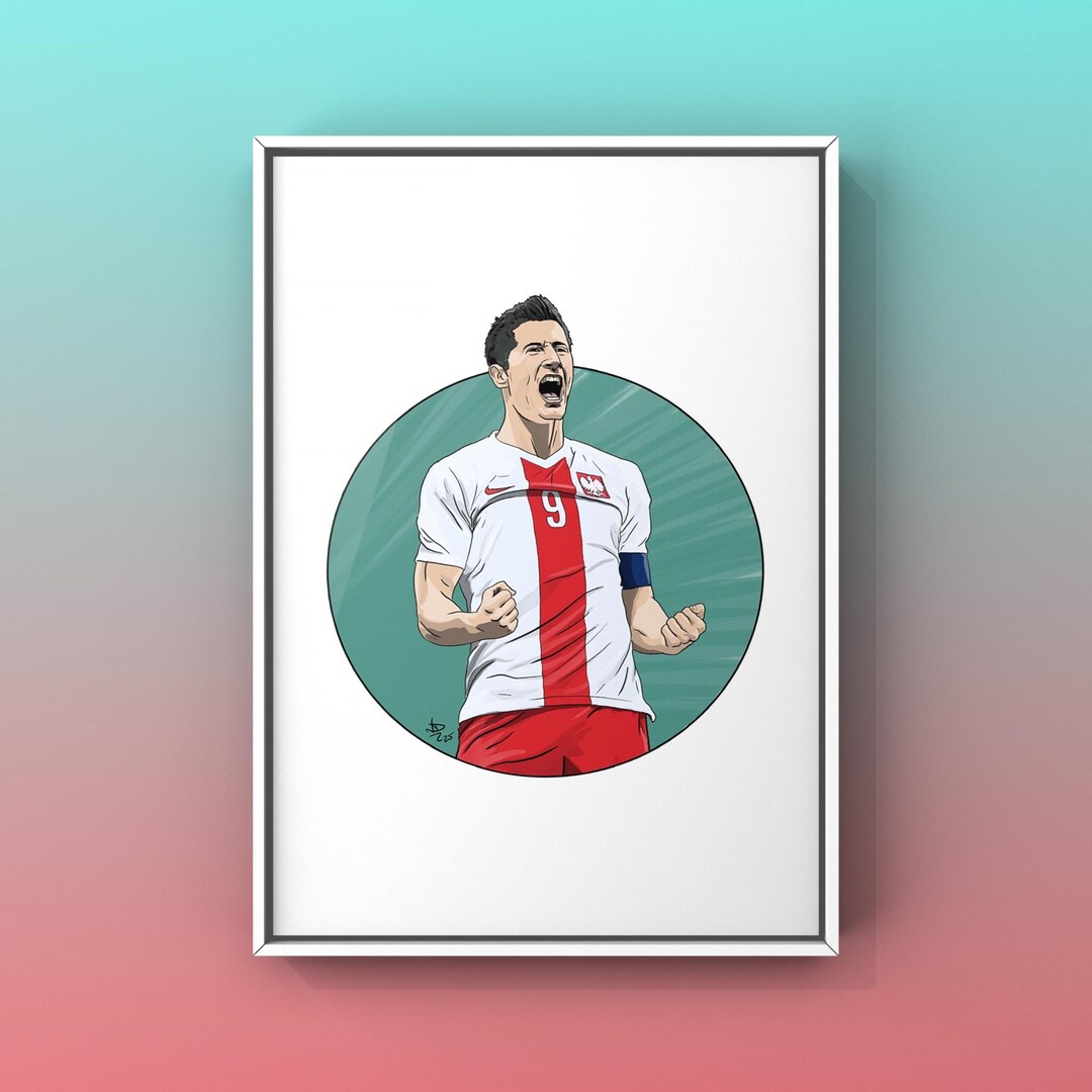 A4 Print of Robert Lewandowski - Etsy