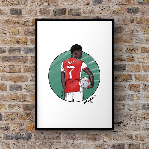 A4 Print of Arsenals Bukayo Saka | Etsy