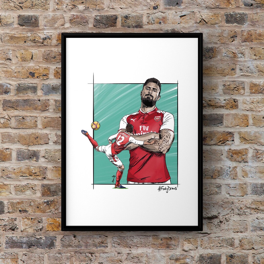 Olivier Giroud Portrait Print - Etsy